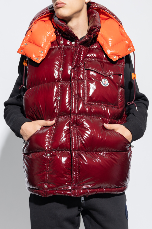 Burgundy Moncler Karakorum Ripstop down jacket Moncler VbjdevelopmentsShops Italy SALVATORE FERRAGAMO LOGO EMBROIDERED HOODIE